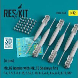 ヨドバシ.com - レスキット RSK32-0343R 1/32 Mk.82 500ポンド爆弾w/Mk.15 スネークアイフィン （空軍型） （6個入） [ディテールアップパーツ] 通販 ...