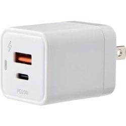 ヨドバシ.com - 朝日電器 エルパ ELPA 雷ガード付 耐雷USB充電器 PD20W USB Type-C×1/USB A×1 折りたたみ式プラグを採用 2台同時充電可 ホワイト CHR ...